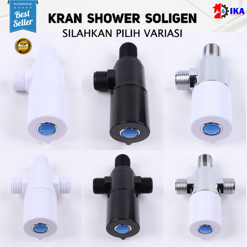 Jual Stop Kran Kloset Soligen 1 2 Cabang Single Double PVC Jet Shower New Keran Bidet Kamar ...