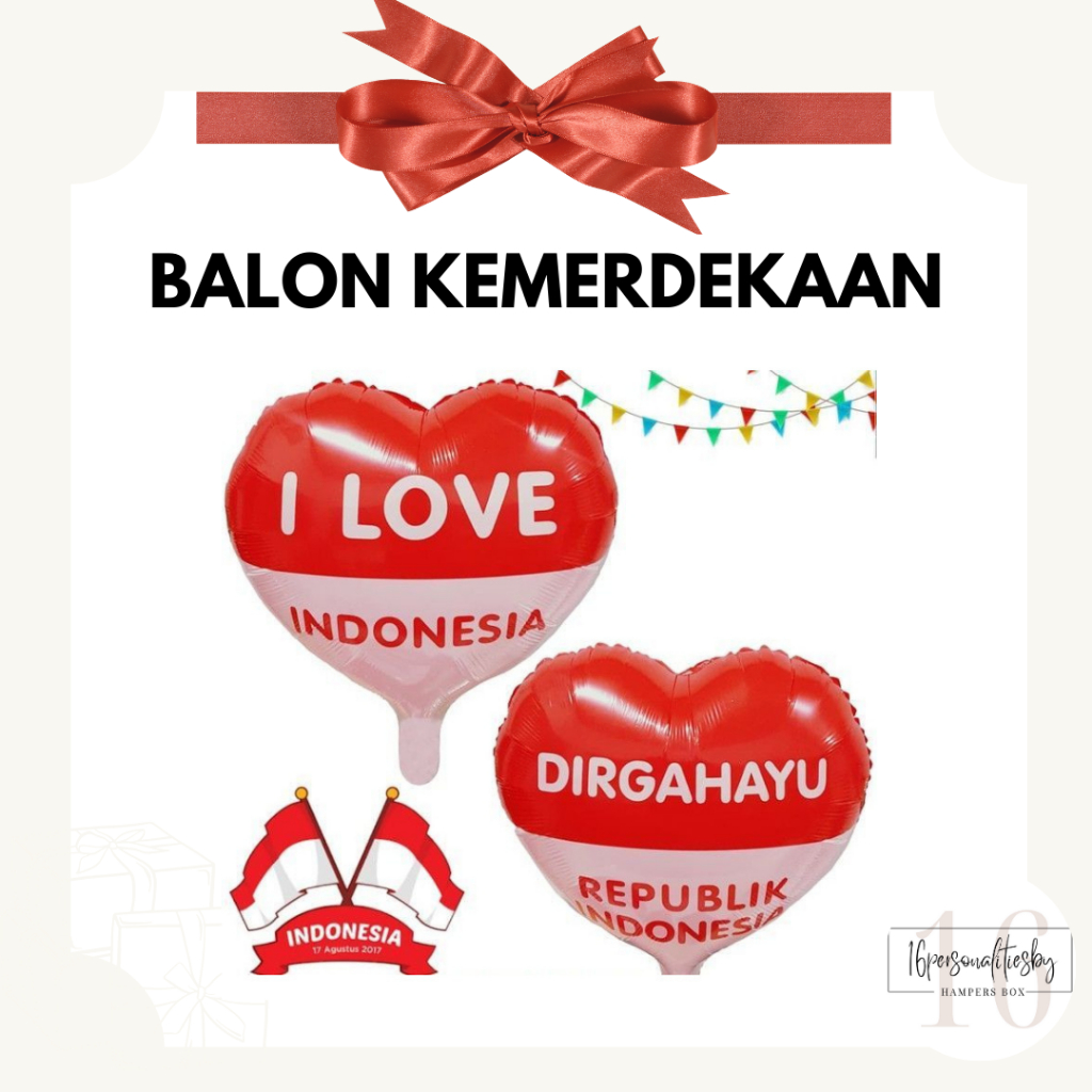 Jual Balon Kemerdekaan 18 inchi (Love, Bulat) | Shopee Indonesia