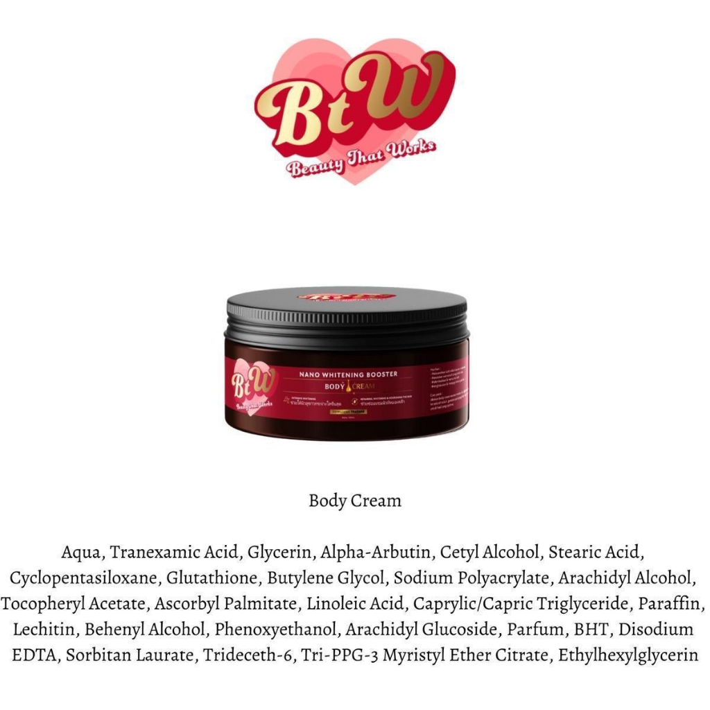 Jual AiLiN BTW Beauty That Works Nano Booster Whitening Series Body ...