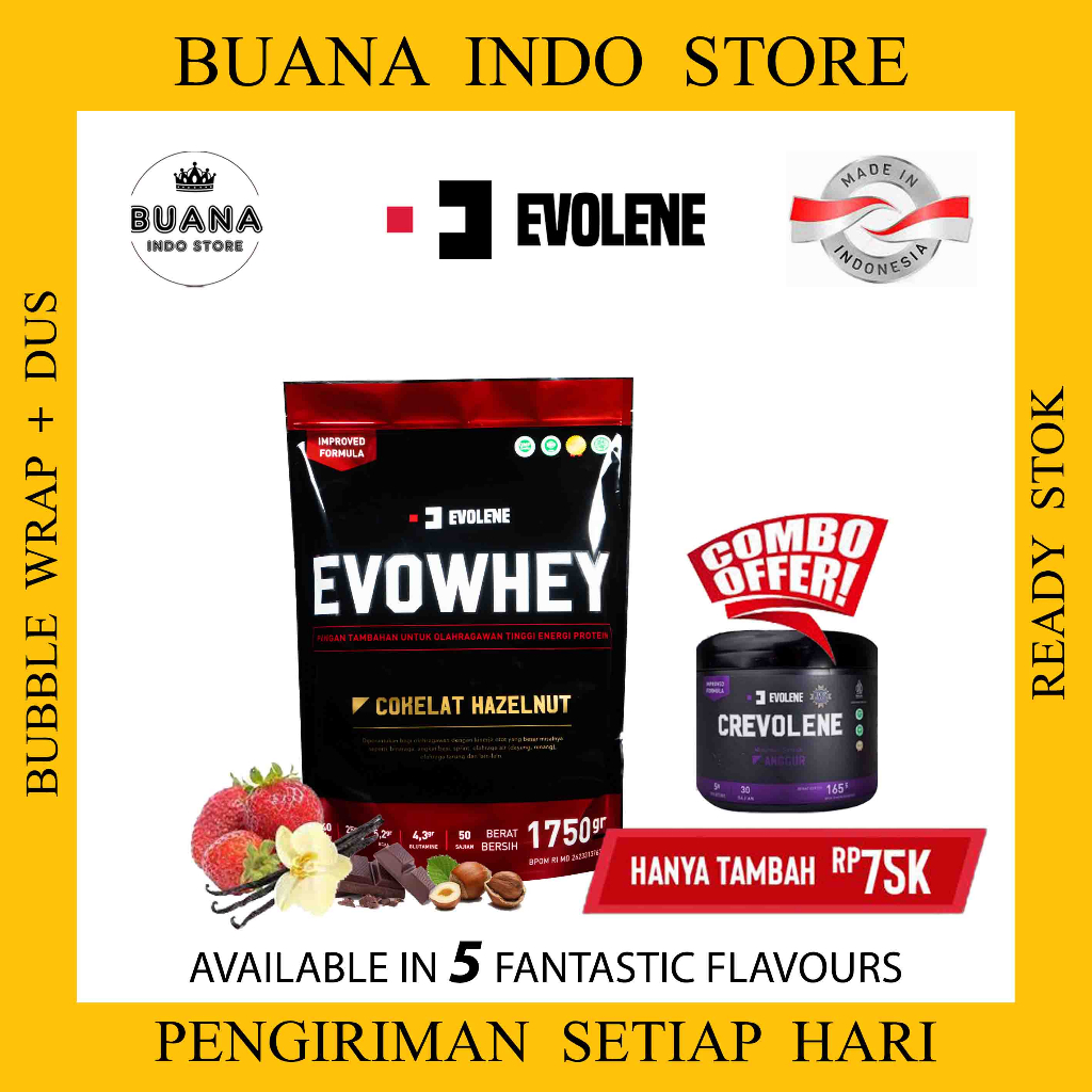 Jual Evolene Whey Protein 50 sachet | EVOWHEY | Evo whey GYM | Susu ...