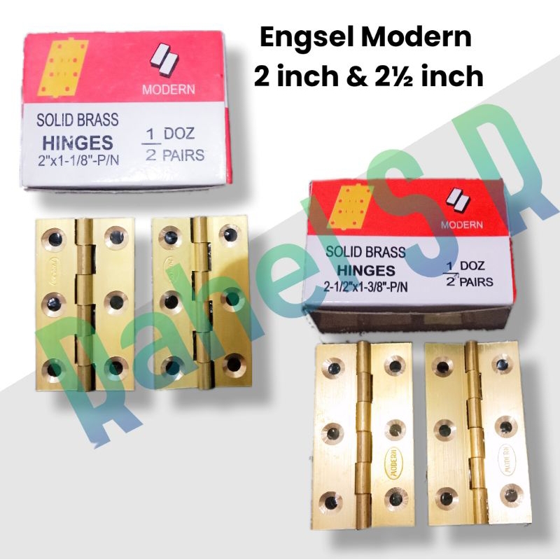 Jual ENGSEL MODERN SOLID BRASS 2 inch & 2½ inch || 1 LUSIN ( 12 PCS ...
