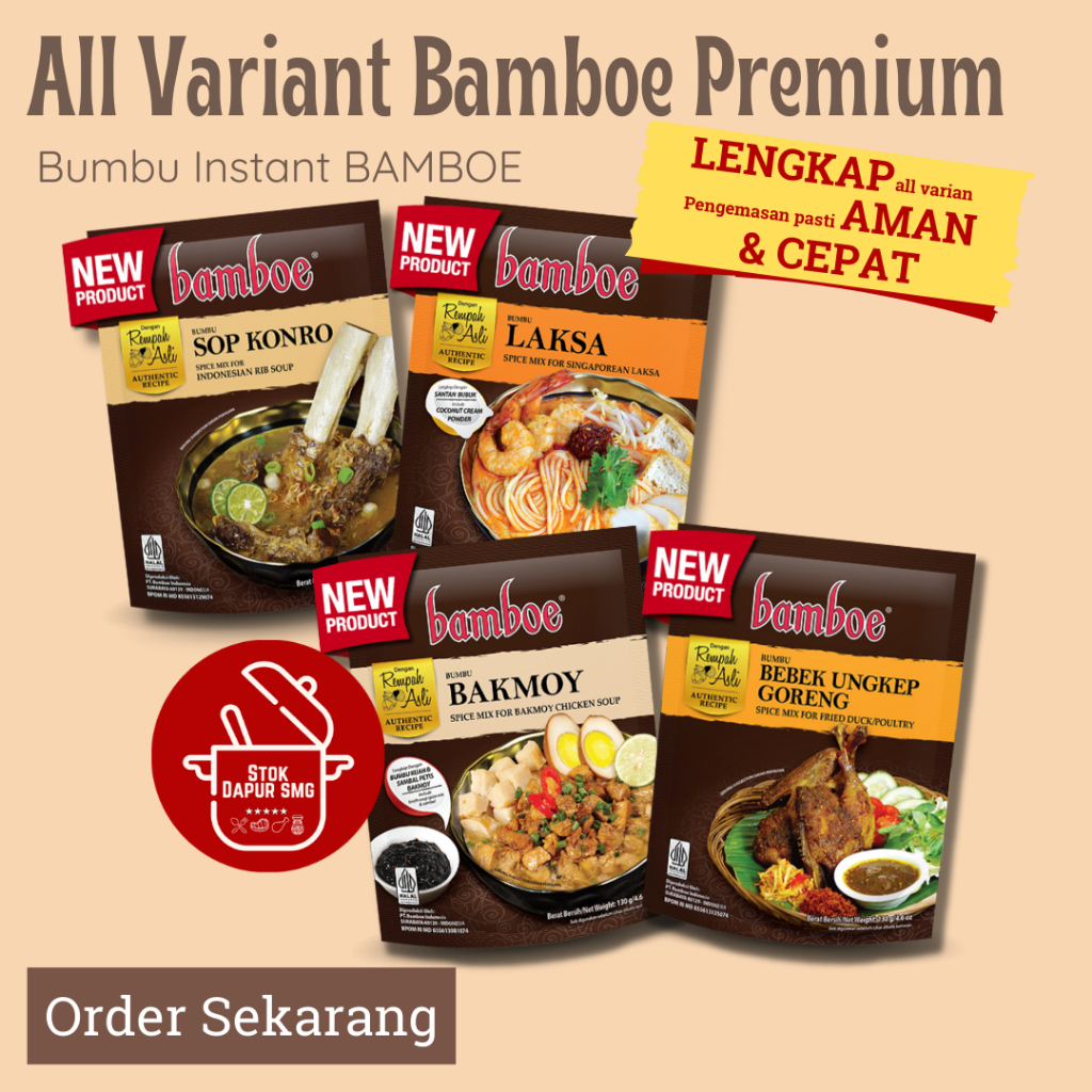 Jual BAMBOE Premium Taste Bumbu Masak Instan All Varian | Shopee Indonesia