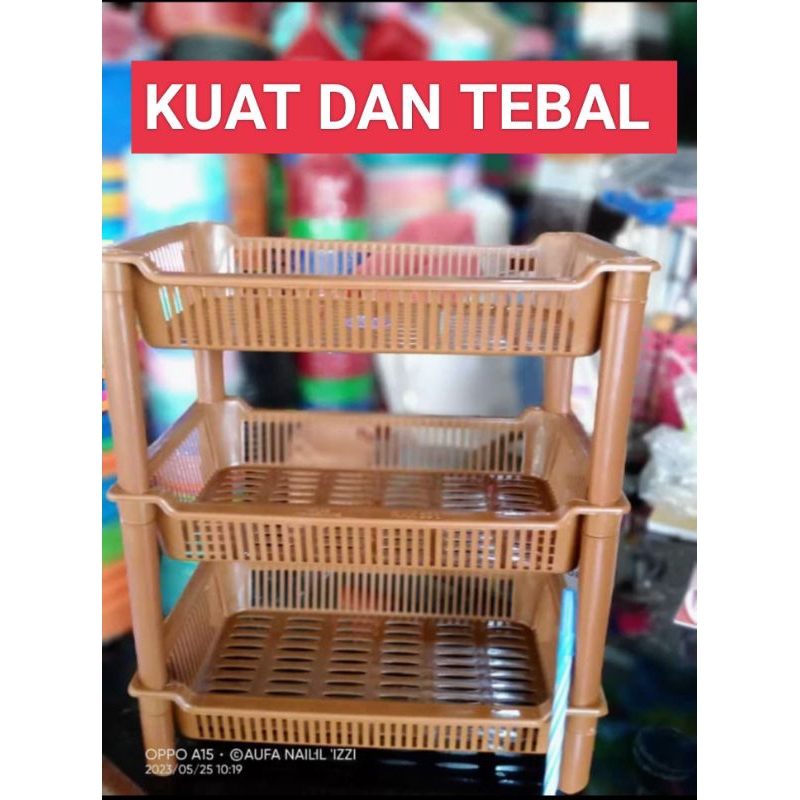 Jual PROMO RAK SUSUN HOBBIT/ RAK PLASTIK SUSUN 3 MINI/ RAK BUMBU DAPUR ...