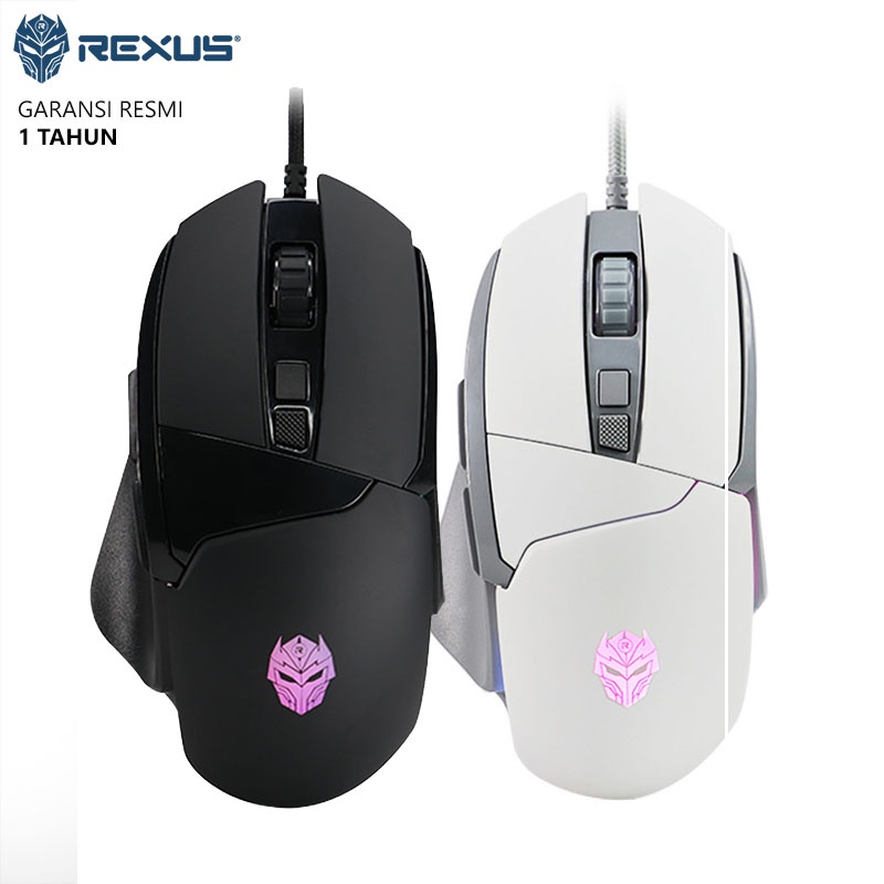 Jual MOUSE GAMING REXUS KABEL X18 BLACK AND WHITE | Shopee Indonesia