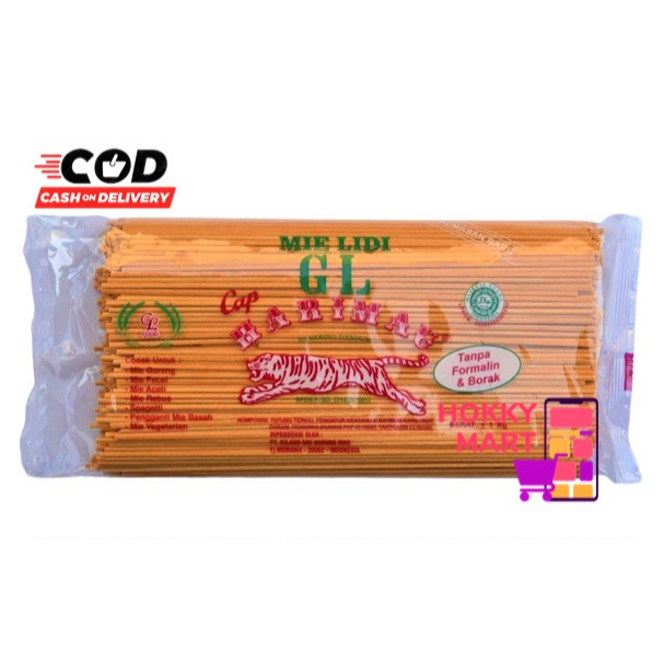 Jual (HOKKY) Mie Lidi GL Cap HARIMAU 1kg / Mie Gomak / Mie Lidi Medan ...