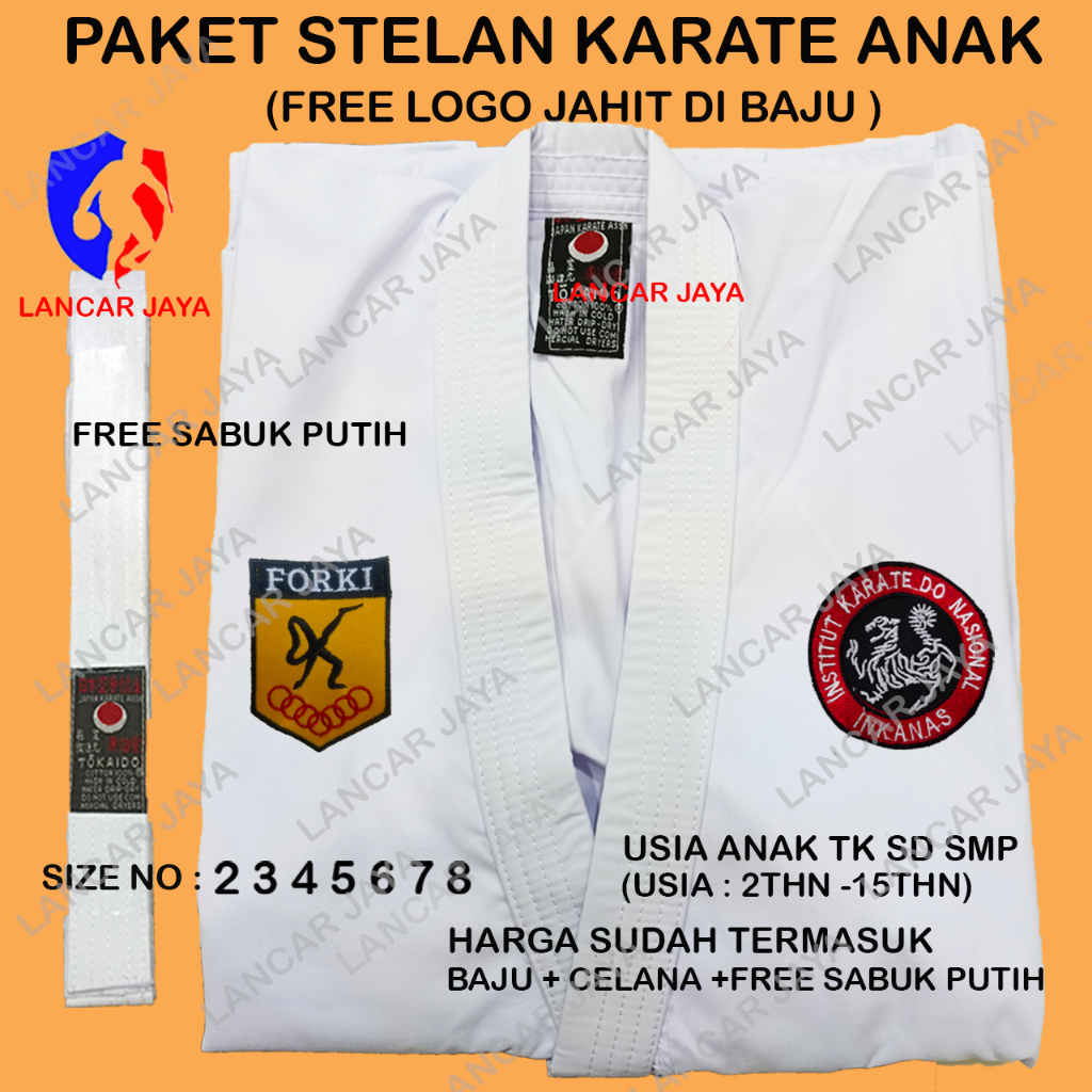 Jual BAJU KARATE ANAK FREE FORKI INKANAS & SABUK PUTIH | Shopee Indonesia Jual BAJU KARATE ANAK FREE FORKI INKANAS & SABUK PUTIH | Shopee Indonesia