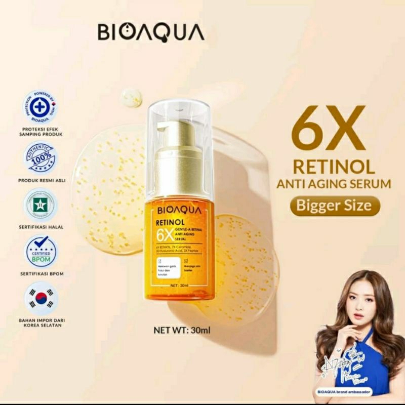 Jual BIOAQUA Retinol 6X Gentle-A Retinal Anti Aging Serum / Cream ...