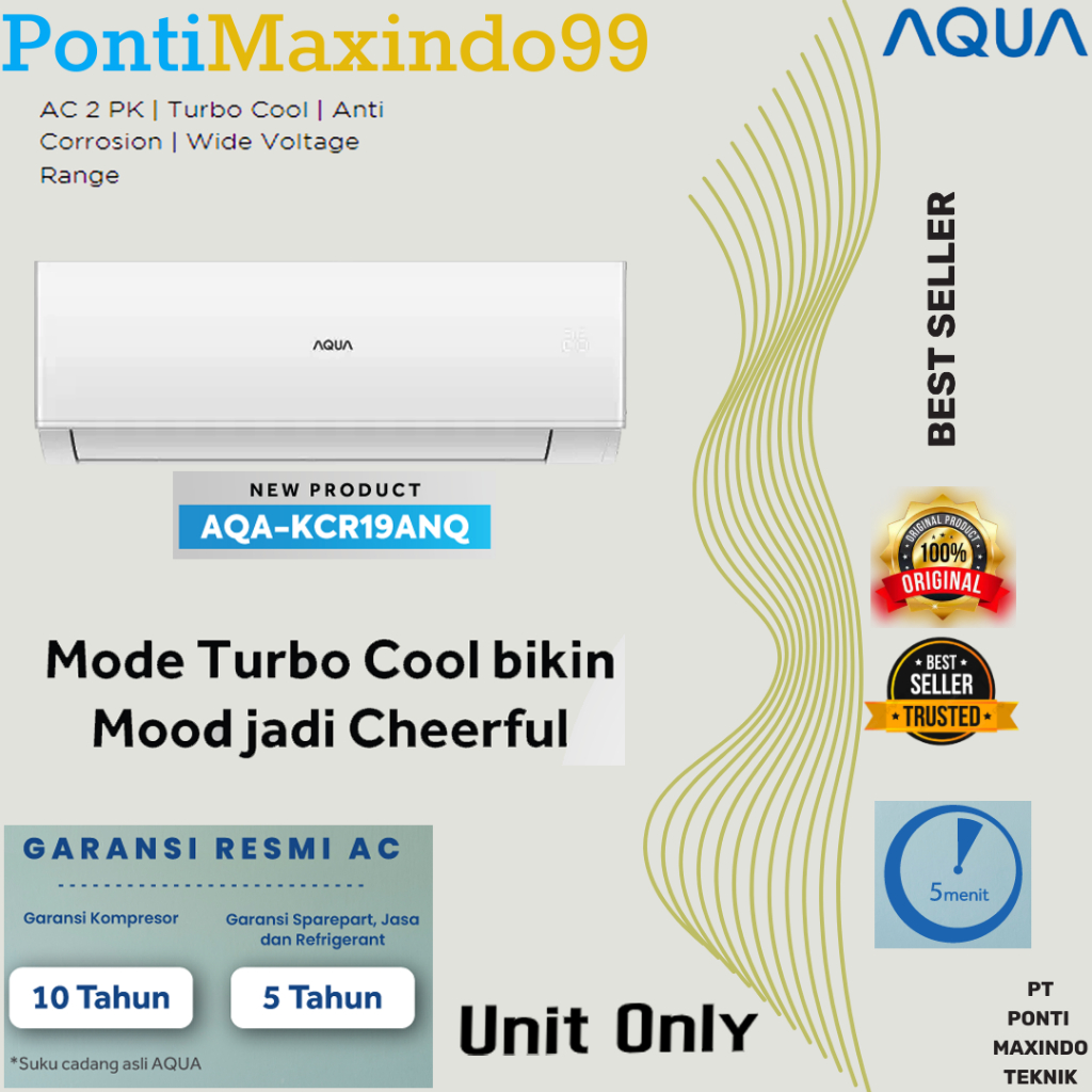 Jual AC SPLIT LOW WATT AQUA AQA-KR18FQDL- R32 2 PK UNIT ONLY | Shopee Indonesia