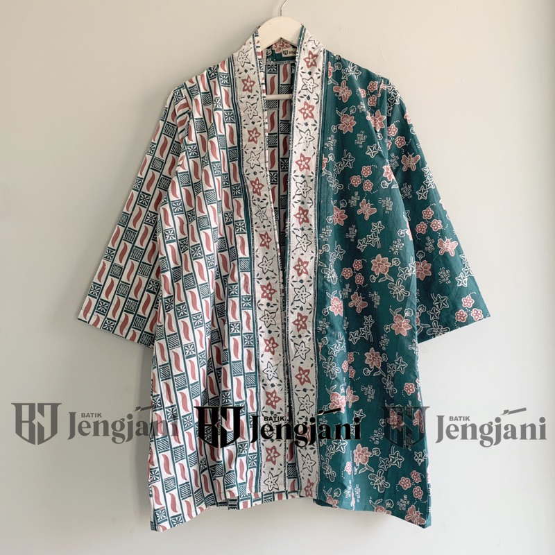 Jual Outer Batik Yura | Batik Cap Sage | Seragam Batik Kantor Warna ...