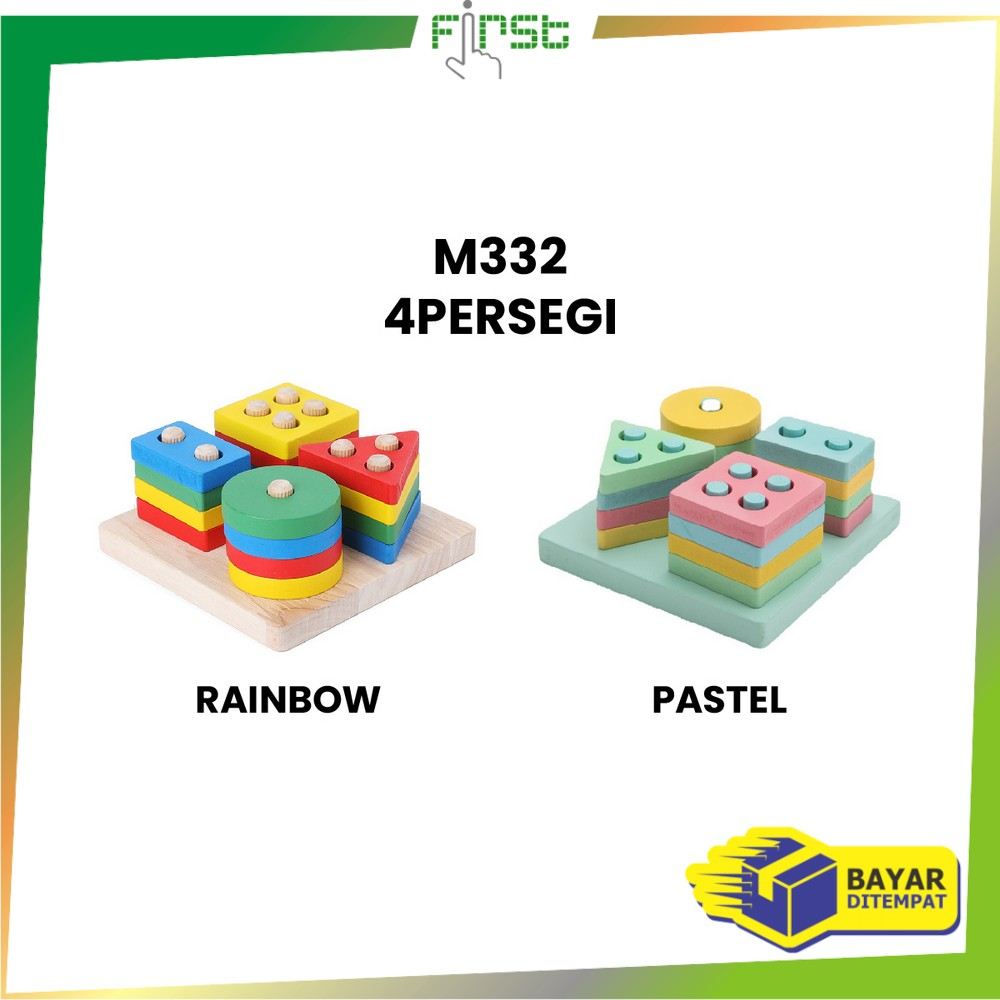 Jual FH-M332 Puzzle Geometri Mainan Edukasi Anak Papan Susun Sortir ...