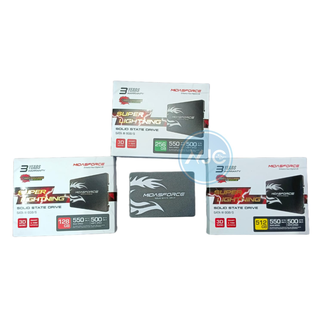 Jual SSD MIDAS INTERNAL SATA III & NVME M.2 MIDAS FORCE 128GB / 256GB ...