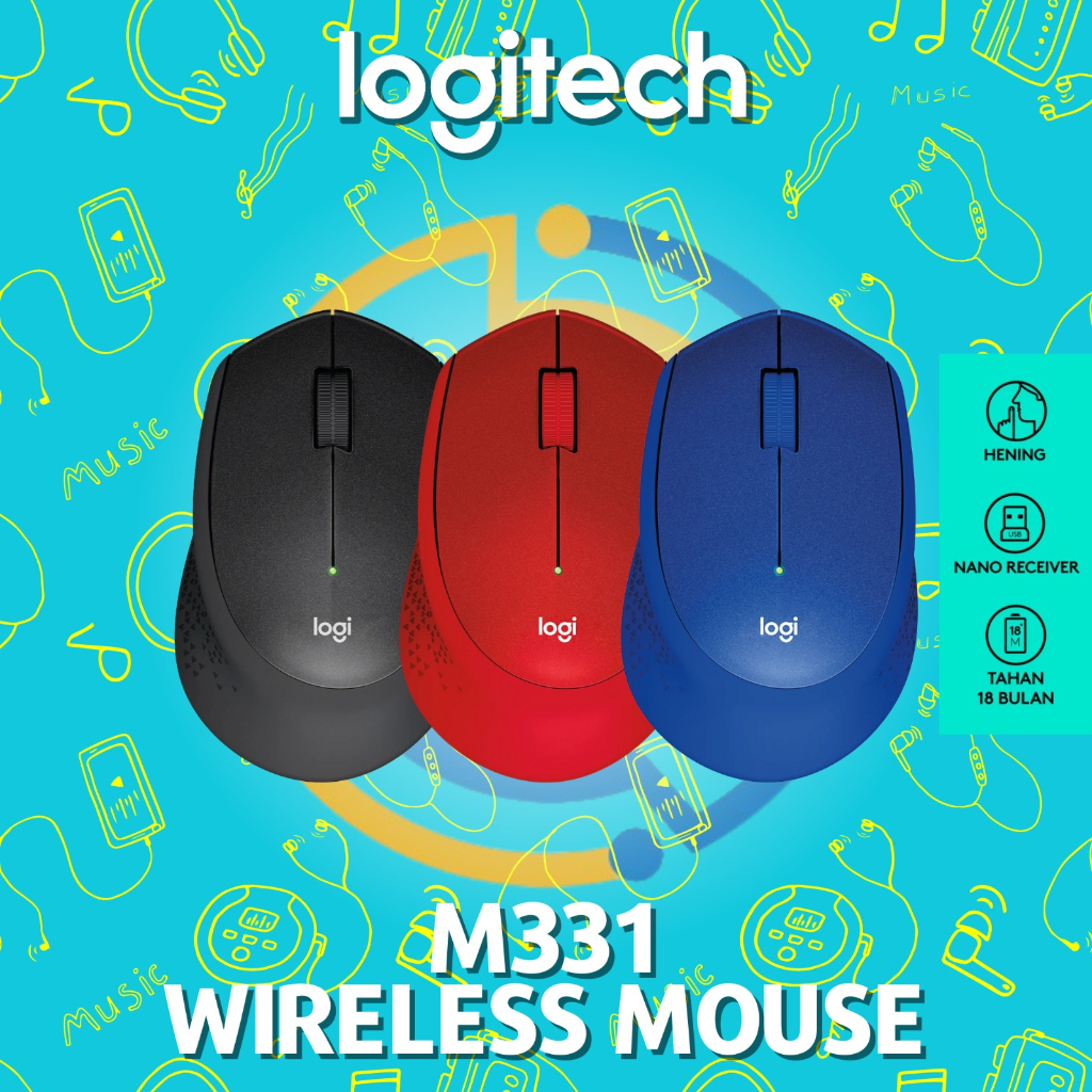 Jual LOGITECH WIRELESS MOUSE M331 SILENT (GARANSI RESMI) | Shopee Indonesia