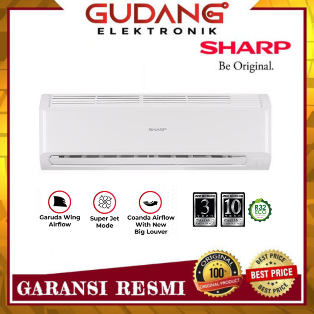 Jual AC 1PK SHARP AH-A9BEY AC SPLIT 1 PK SHARP AHA- 9 BEY R32 NEW | Shopee Indonesia