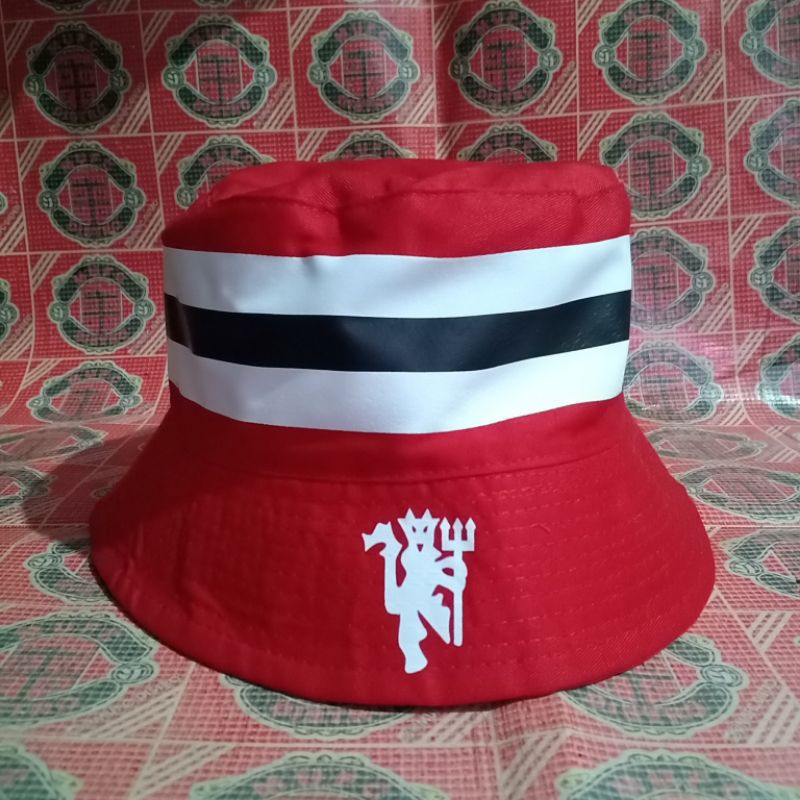 Jual Topi MU Manchester United Bucket Hat | Shopee Indonesia