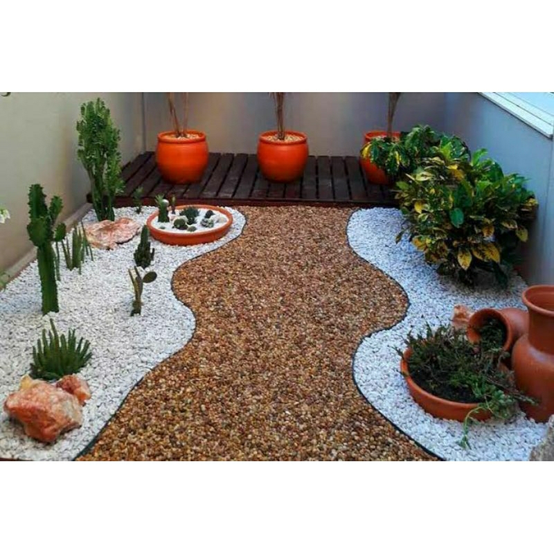 Jual pembuatan taman kering minimalis batu coral/taman kering batucal ...