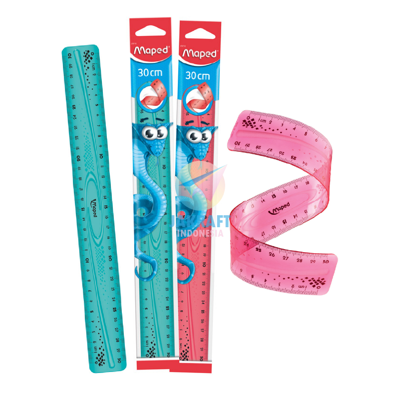 Jual (1 Pcs) Penggaris Mistar Lentur MAPED 30 Cm Pulse Twist n Flex ...