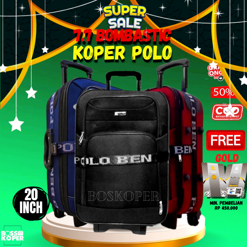 Jual Koper Polo 20 inch Polo - koper kain - koper bagasi - koper murah ...