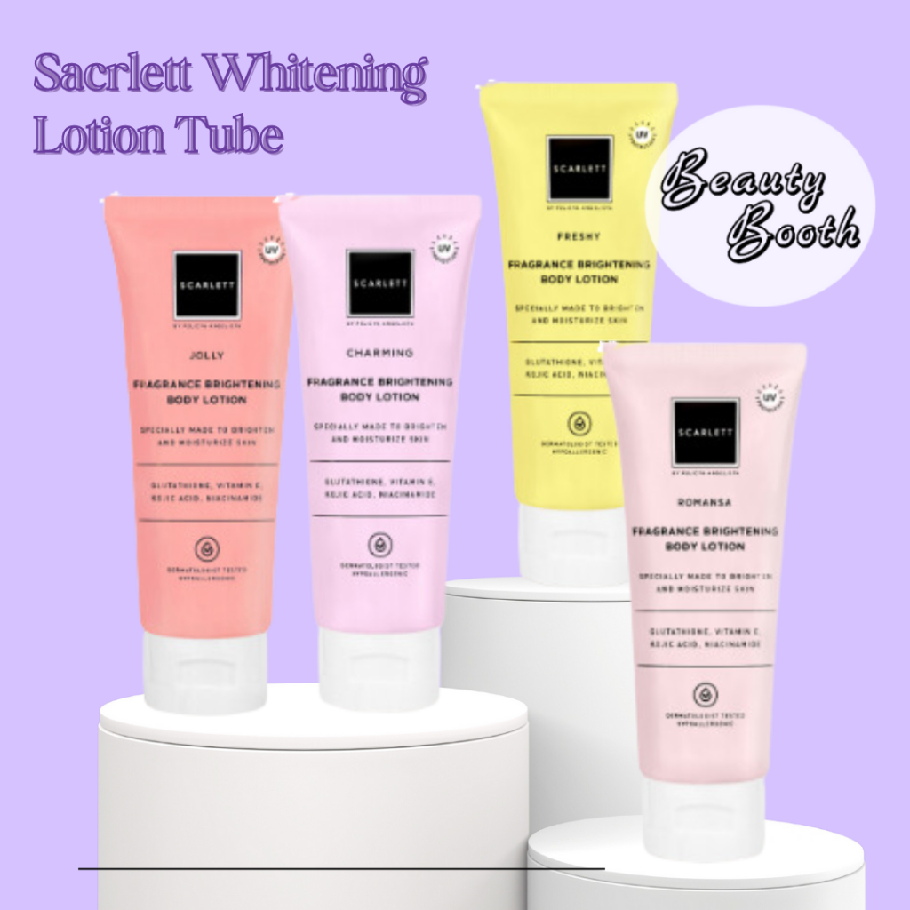 Jual SCARLETT WHITENING Body Lotion Tube 180ML | Scarlet Tube Charming Jolly Freshy Romansa ...