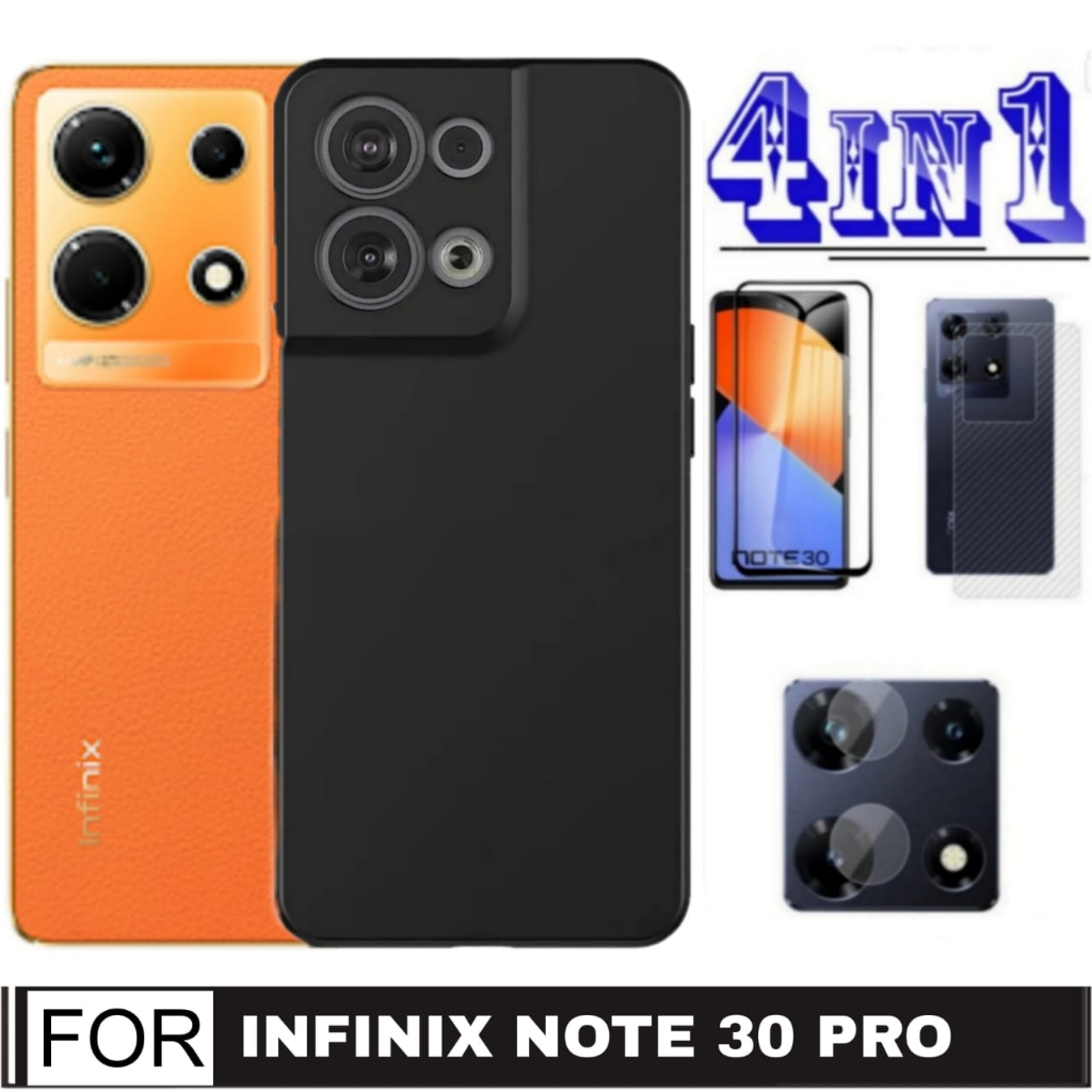 Jual Paket 4in1 Case Infinix Note 30 / Infinix Note 30 Pro Softcase ...