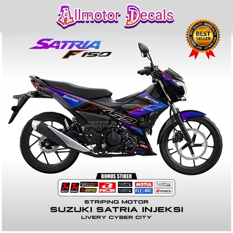 Jual Striping Suzuki Satria F150 Injeksi Motif Cyber City / Decal ...