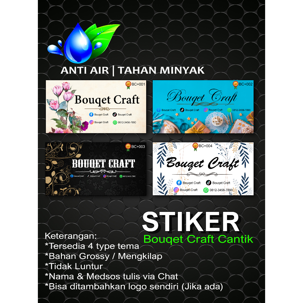 Jual stiker BOUQUET BUKET CRAFT Cantik isi 54 pcs | Shopee Indonesia