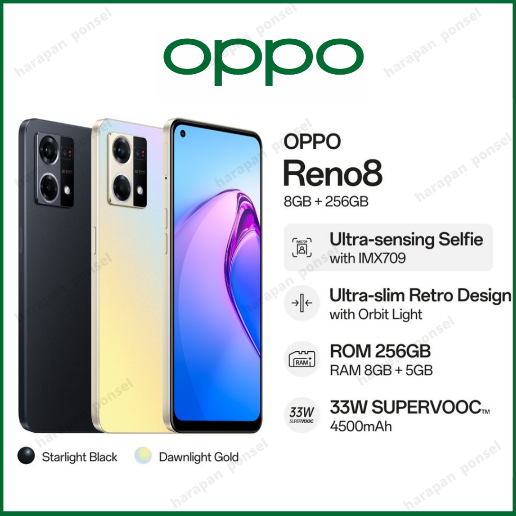 Jual OPPO RENO 8 4G 8/256GB [GARANSI RESMI] | Shopee Indonesia