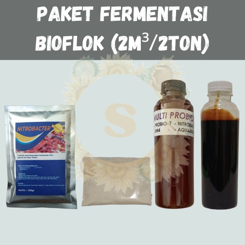 Jual Paket Bioflok (Probiotik, Molase, Dolomit, & Nitrobacter) | Shopee ...