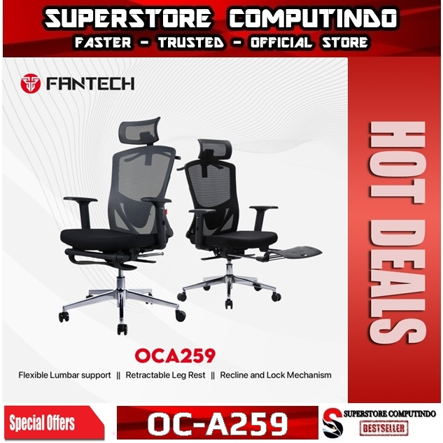 Jual Fantech OCA259|OC-A259 Kursi Kantor Kerja Jaring Premium Office ...