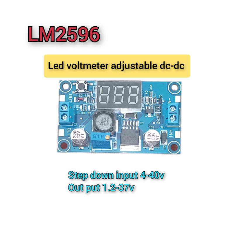 Jual LM2596 step down led voltmeter adjustablee | Shopee Indonesia