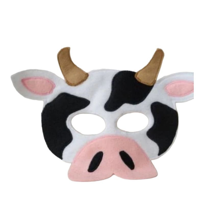 Jual Topeng Hewan Sapi Perah Cow Felt Mask Kostum Pentas Pesta Anak ...