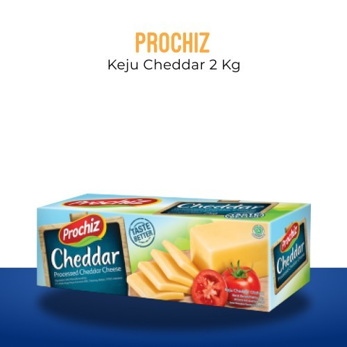Jual Keju Prochiz Cheddar Cheese 2 Kg Kemasan | Shopee Indonesia