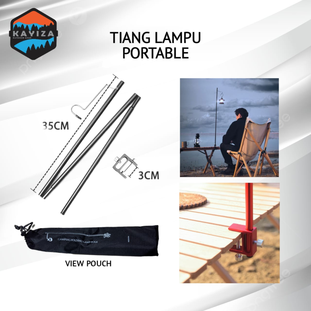Jual Tiang lampu outdoor portable camping light pole 100 cm - af10 ...