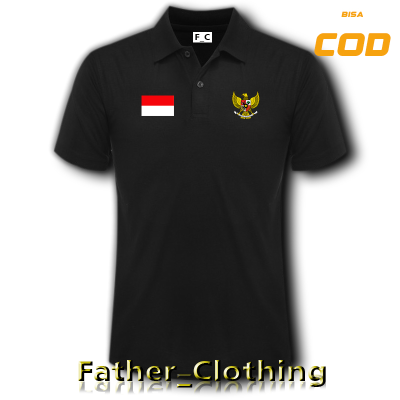 Jual Kaos Polo-Shirt Kaos Kerah Garuda Indonesia lengan Pendek Pria ...