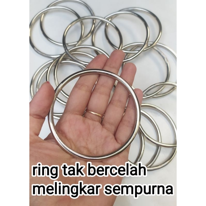 Jual ring gendong ring bulat kuat bahan nikel 1 pcs stailes tebal ring ...