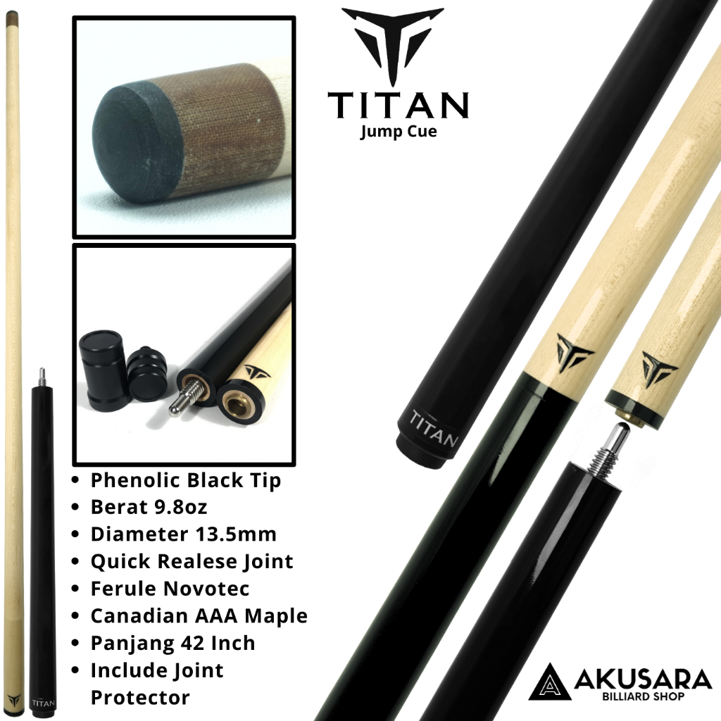 Jual Stik Billiard Titan Jump Cue Stik 13.5mm Stik Jump Billiard ...