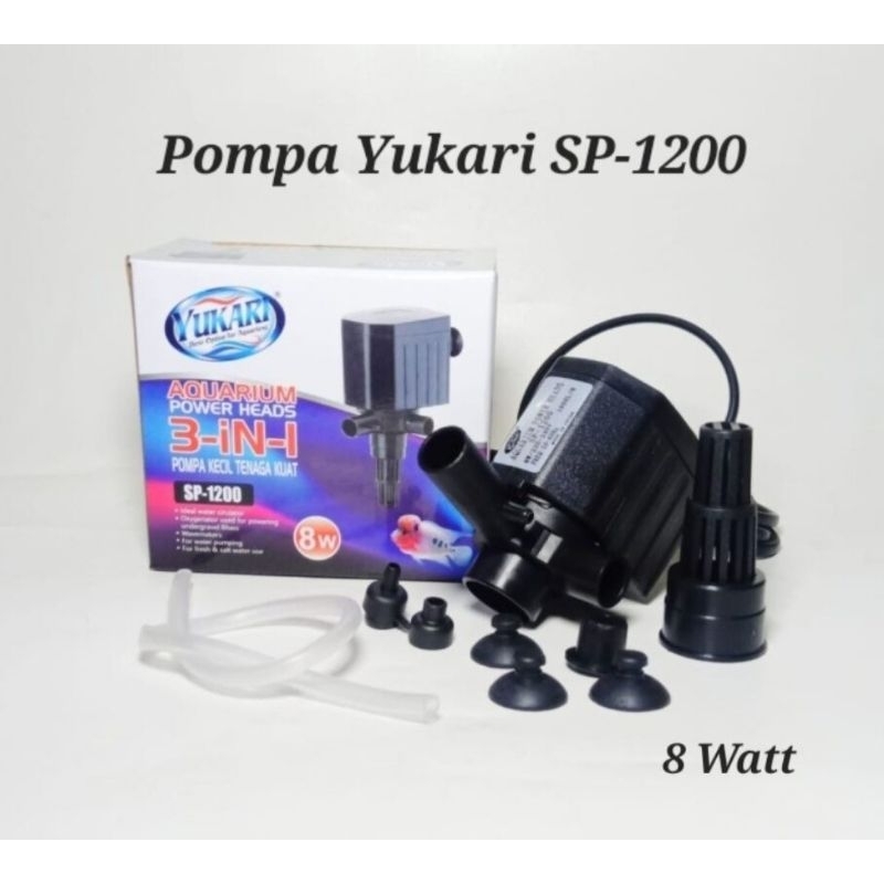 Jual Pompa celup 7 watt /Pompa aquarium low watt / Aquarium power heads 3 in1 IP-1200 / Yukari ...