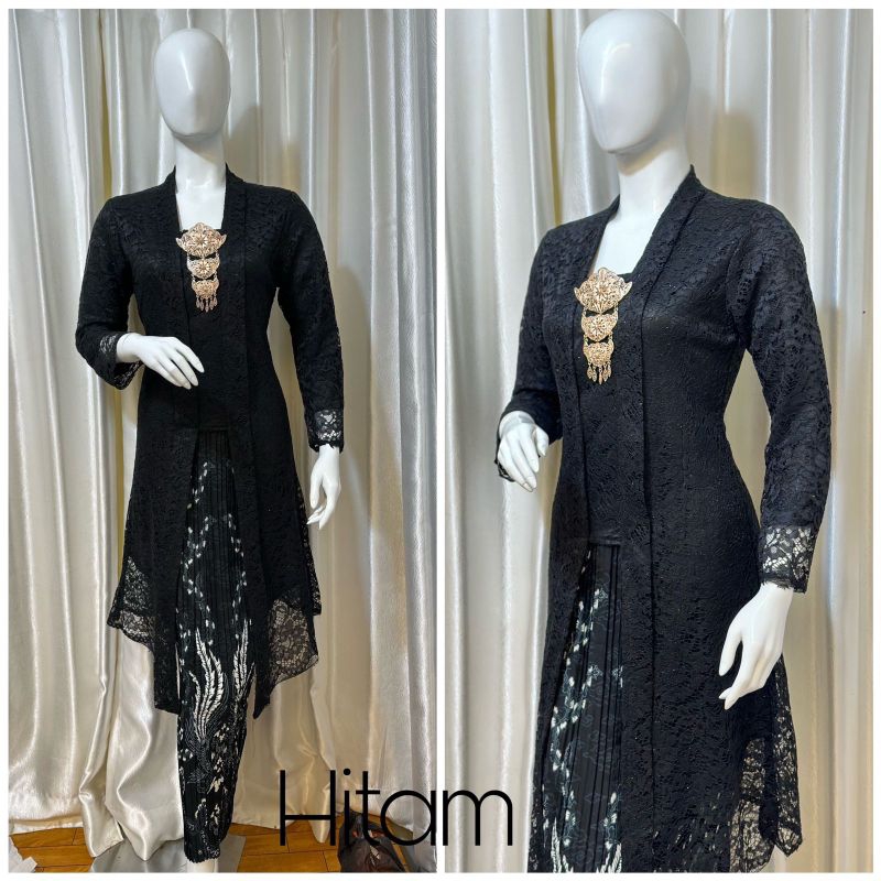 Jual Realpict setelan kebaya brokat kutubaru tunik//kutubaru brokat//brokat modern//tunik ...