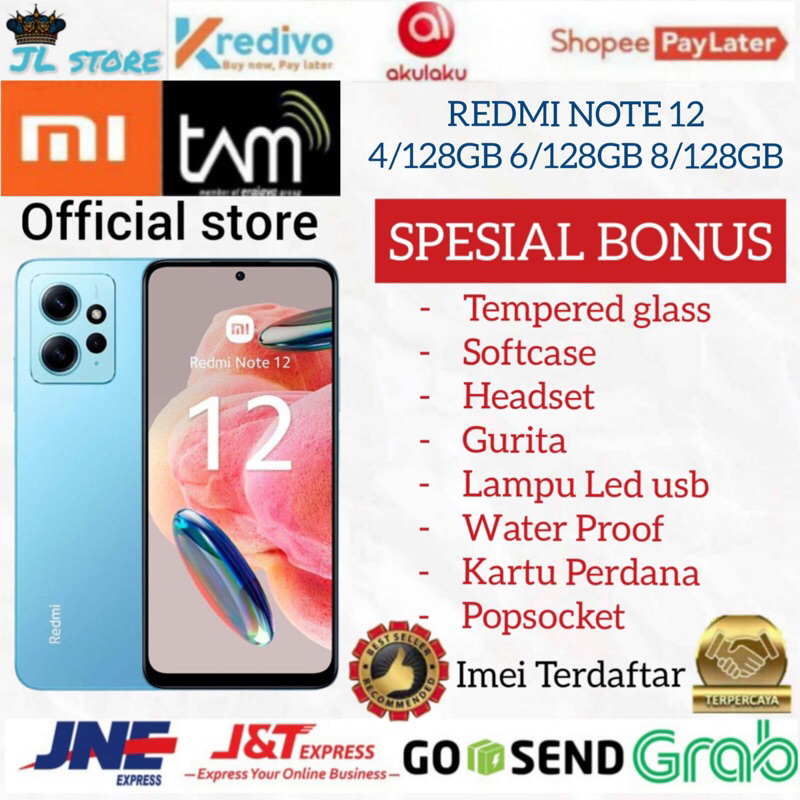 Jual XIAOMI REDMI NOTE 12 NFC RAM 8/128GB 6/128GB 4/128GB GARANSI RESMI ...