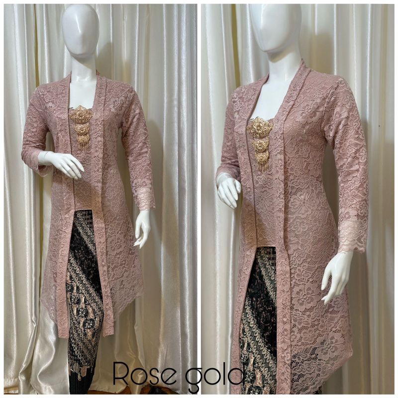 Jual Realpict setelan kebaya brokat kutubaru tunik//kutubaru brokat//brokat modern//tunik ...