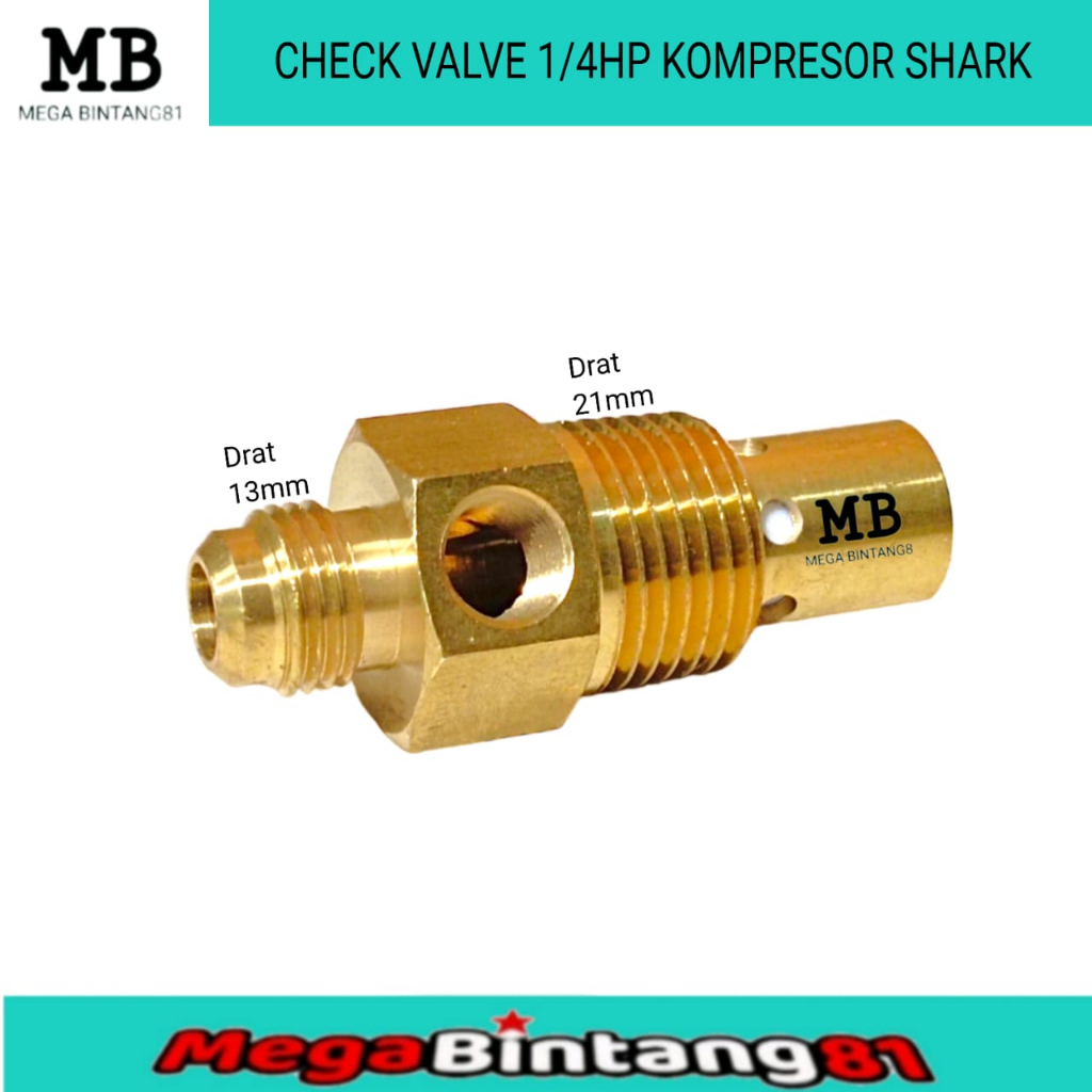 Jual Check valve kompresor 1/4 hp SUPER SHAPE / SHARK | Shopee Indonesia