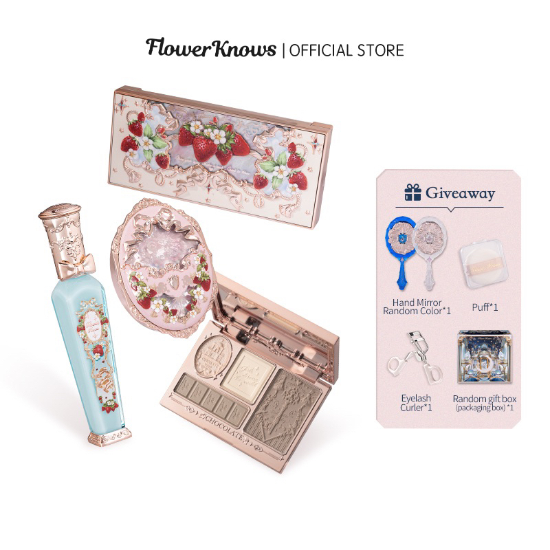 Jual Flower Knows Lipstick Blush Eye Shadow Palette Highlighter Contour ...