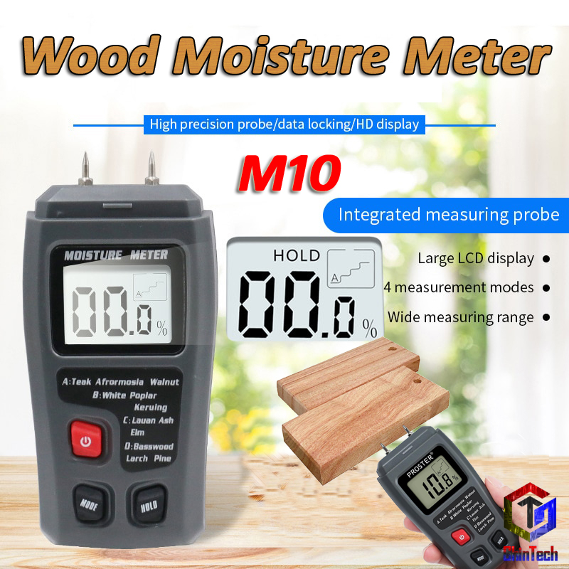 Jual Alat Ukur Kadar Air Kelembapan Kayu LCD Digital Wood Moisture ...