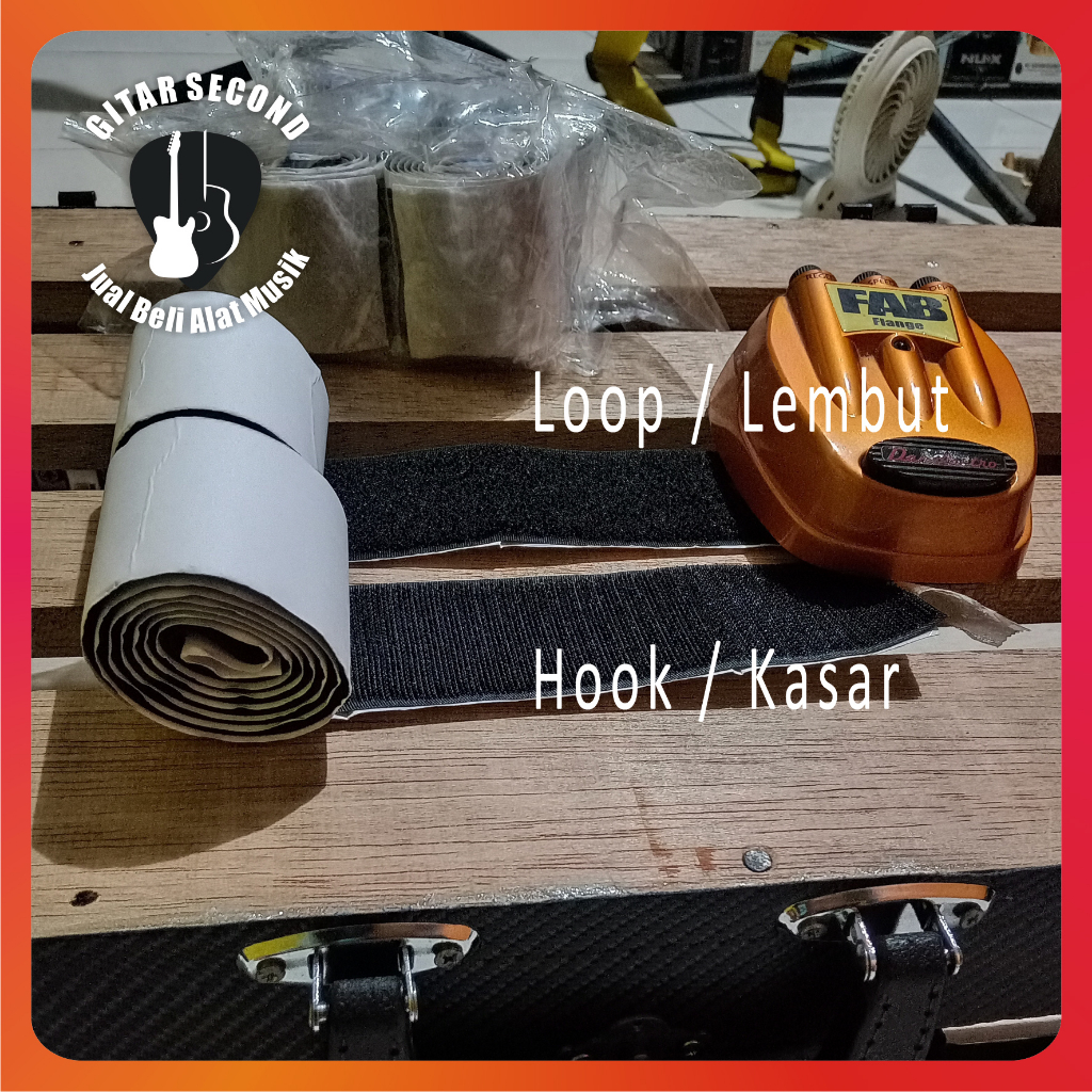 Jual velcro efek pedal, lackban velcro, kasar dan halus, tape hook loop ...