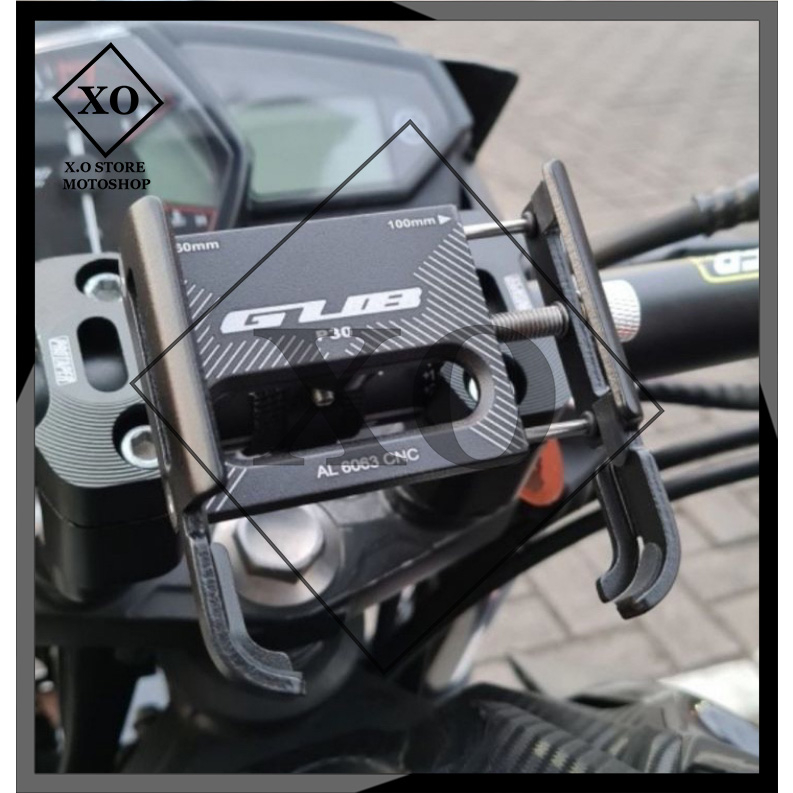 Jual GUBb P30 Original Phone Holder Hp Sepeda Motor Alumunium Alloy Tempat Hp Motor Dudukan Hp ...