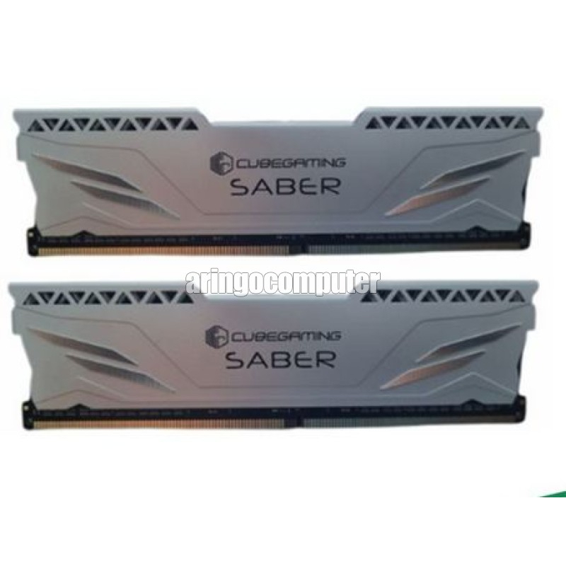 Jual Memory (RAM) Cube GAMING SABER 2X8GB DDR4 3200Mhz WHITE | Shopee Indonesia