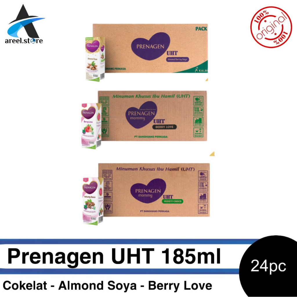 Jual PRENAGEN UHT 185ml x 24pc / prenagen uht 1 dus rasa coklat dan berry love | Shopee Indonesia
