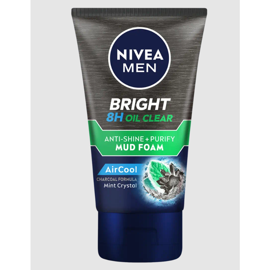 Jual NIVEA MEN Bright Oil Clear Anti-Shine+Purify Mud Foam 50 ML ...
