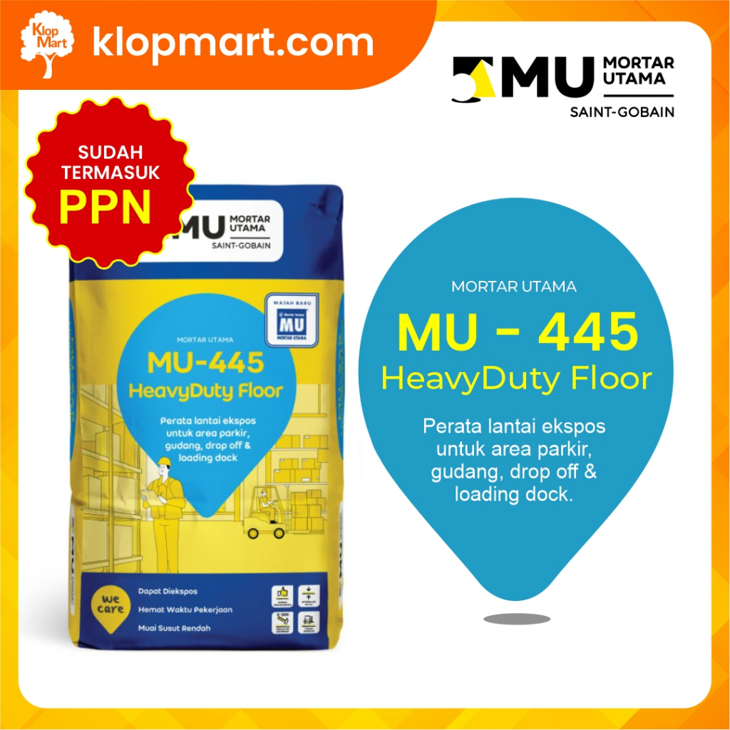 Jual Mortar Utama MU-445 Perata Lantai Ekspos 40kg | Shopee Indonesia