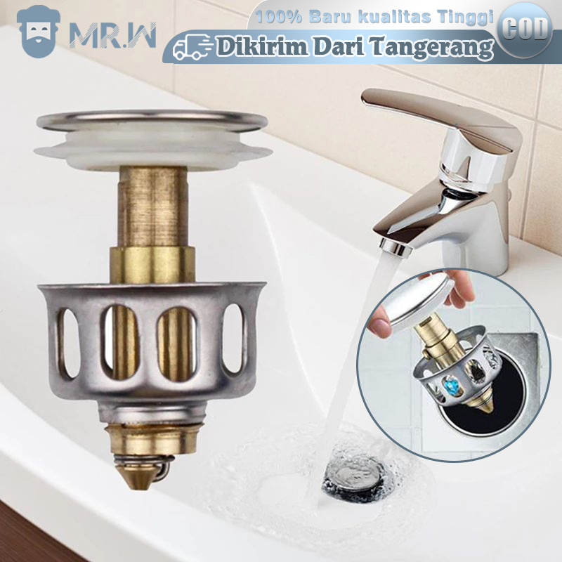 Jual Wash Basin Bounce Drain Filter Stainless Filter Pembuangan ...