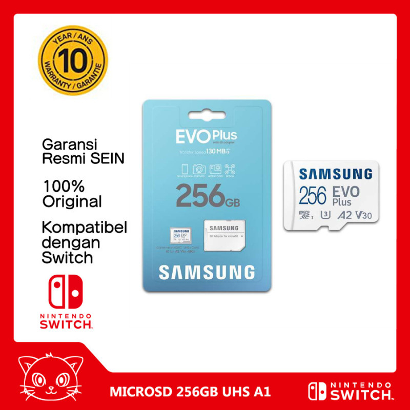 Jual Samsung MicroSD EVO Plus 256GB Nintendo Switch - Micro SD 256 ...